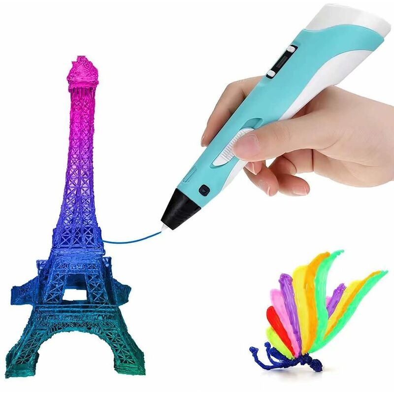 Stylo 3D pour enfants, stylo d’impression 3D avec recharges de filament pla 5 couleurs, stylo 3D ...